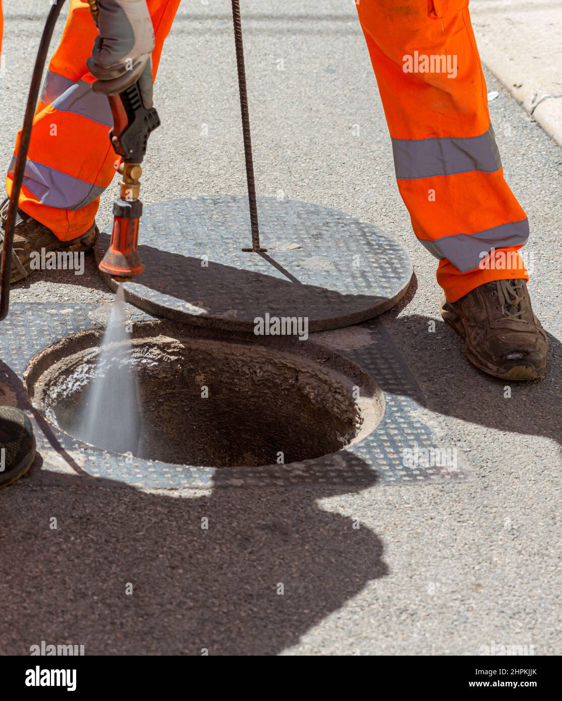 disinfestation cockroaches in the sewer system with spraying of ...