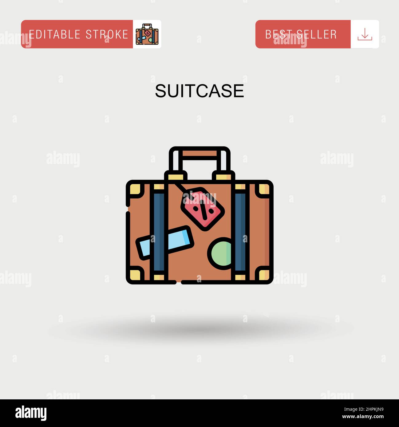 Suitcase Simple vector icon Stock Vector Image & Art - Alamy