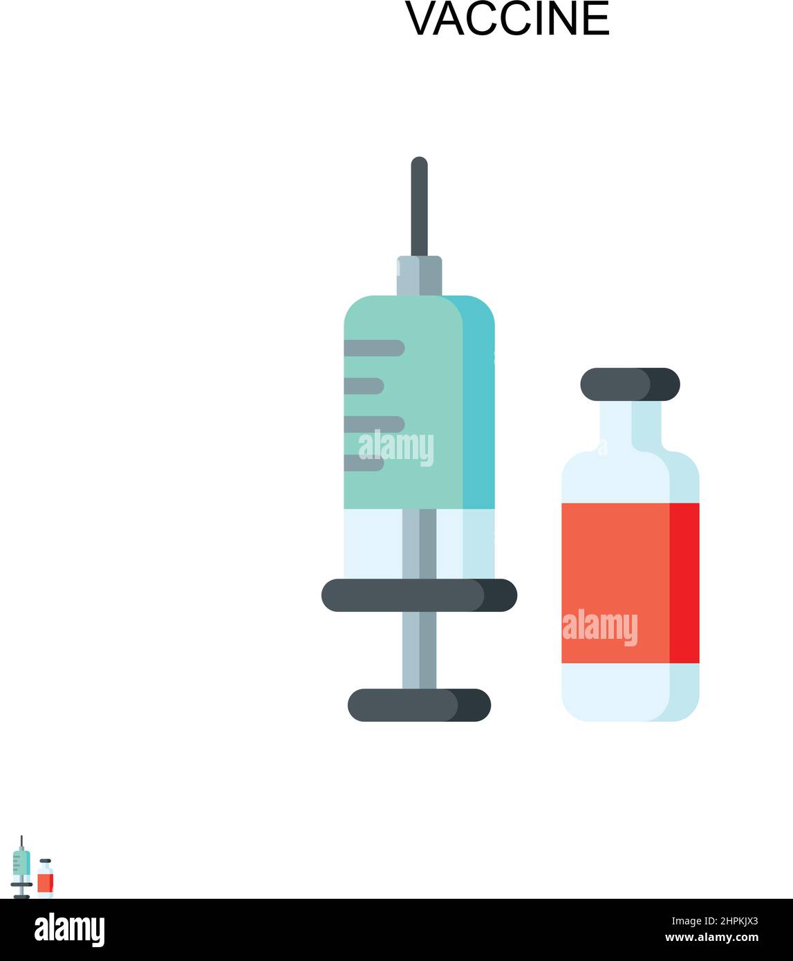 Vaccine Simple vector icon. Illustration symbol design template for web ...