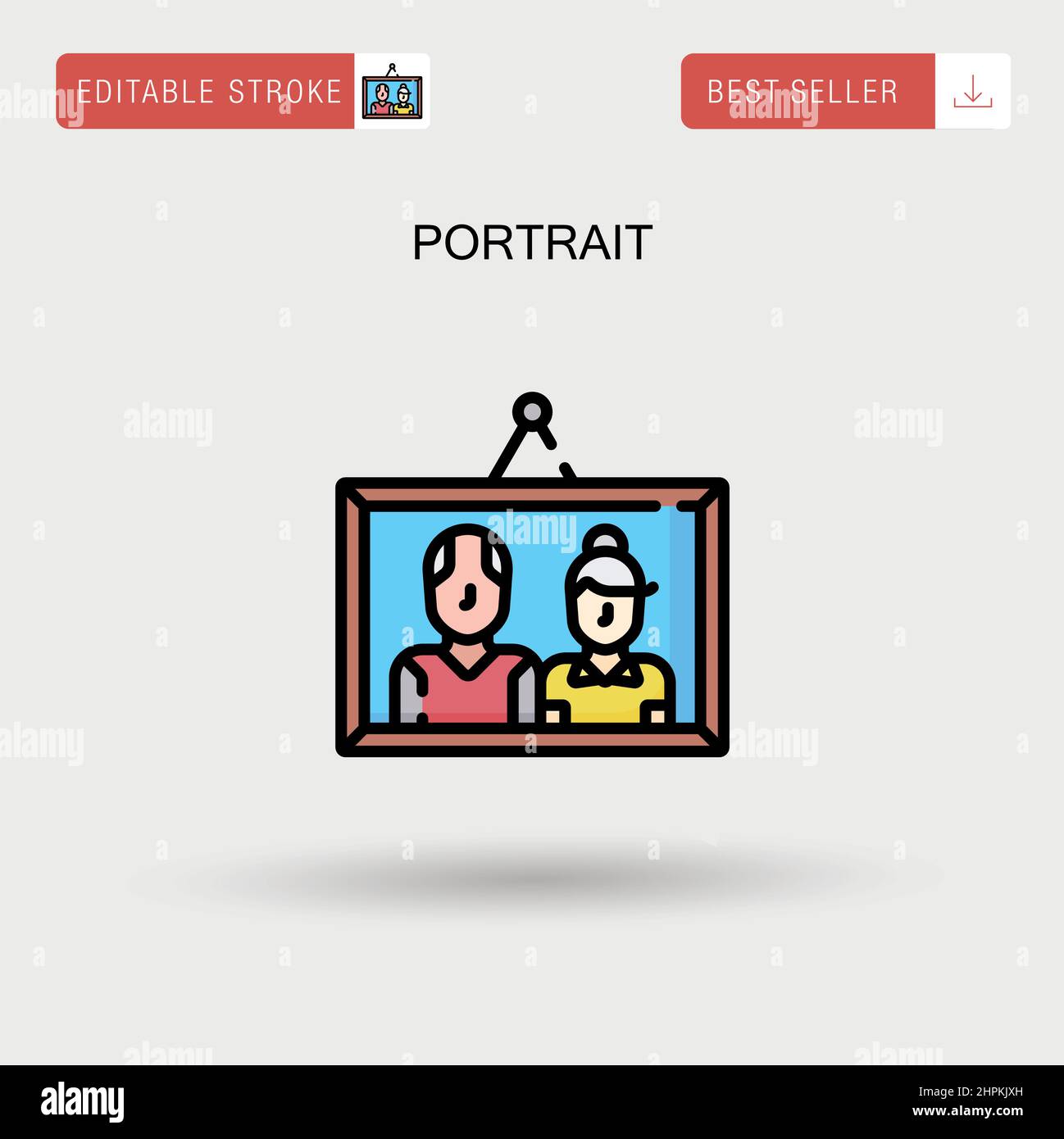 Portrait Simple vector icon Stock Vector Image & Art - Alamy