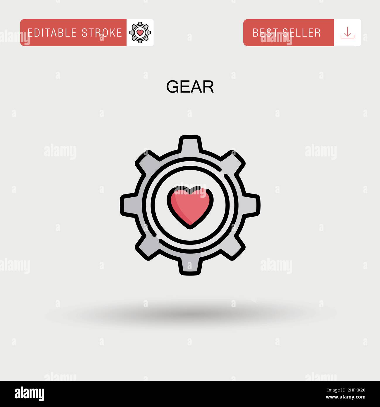 Gear Simple vector icon Stock Vector Image & Art - Alamy