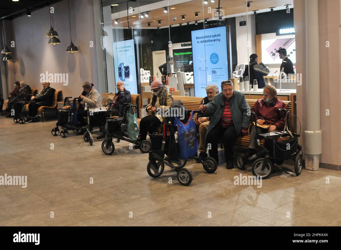 Copenhagen/Denmark./22 February 2022/Danish senior citizens gether in ...