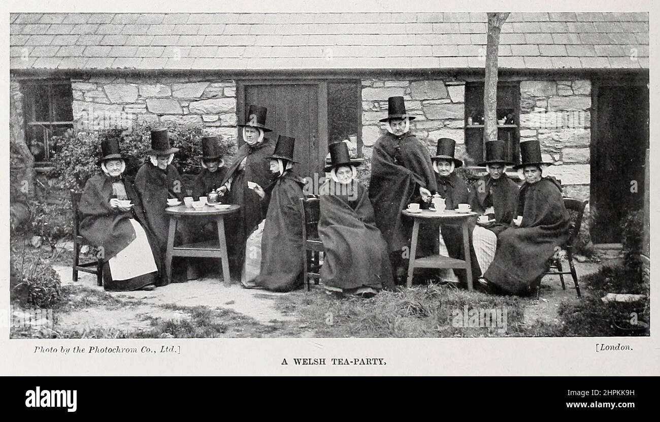 A Welsh Tea Party from the book ' The living races of mankind ' a ...