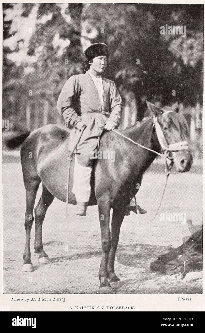 A Kalmuk on Horseback The Kalmyks (Calmucks) are a Mongolian subgroup ...