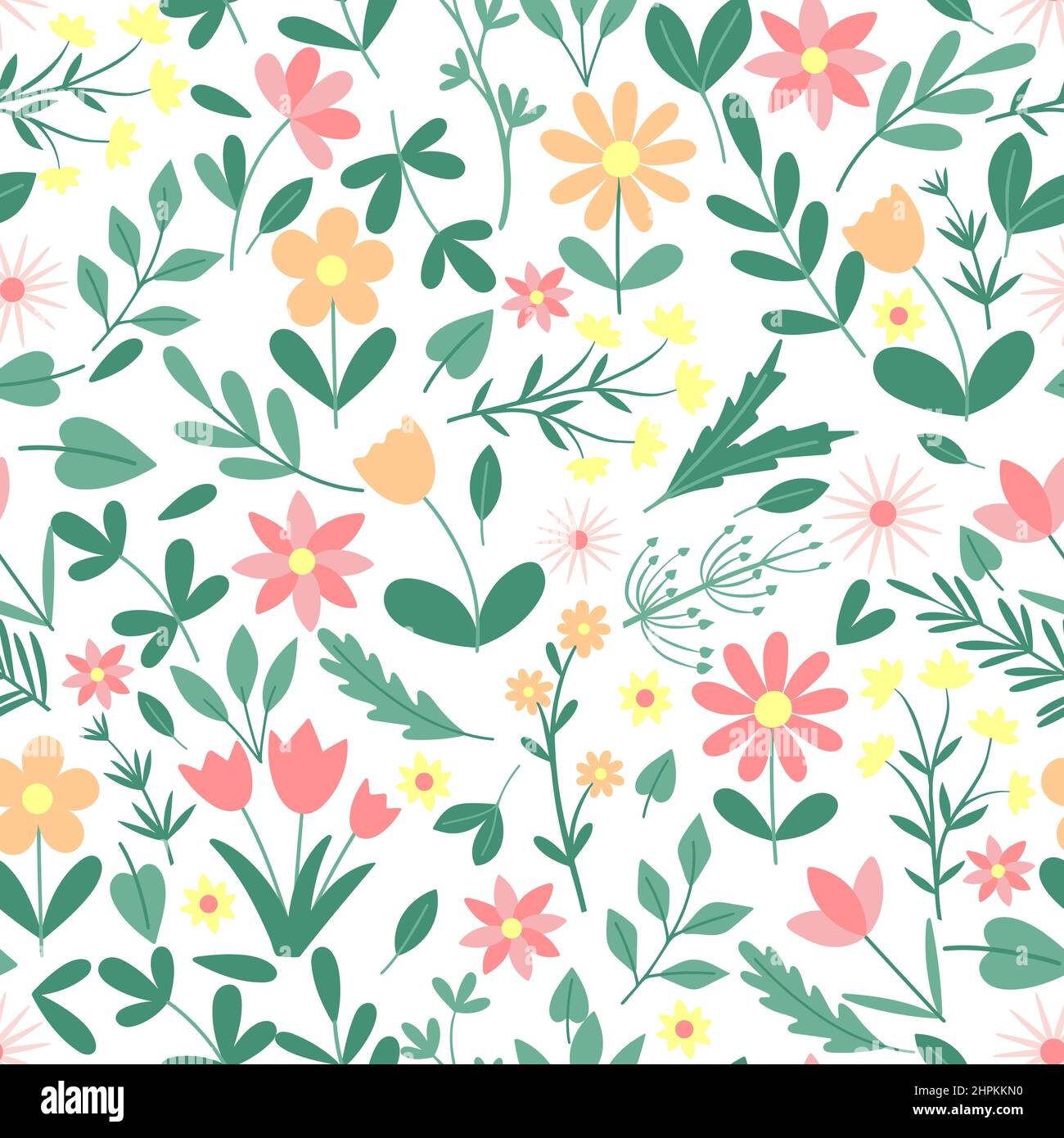 Romantic spring flower composition Stock Vector Images - Alamy