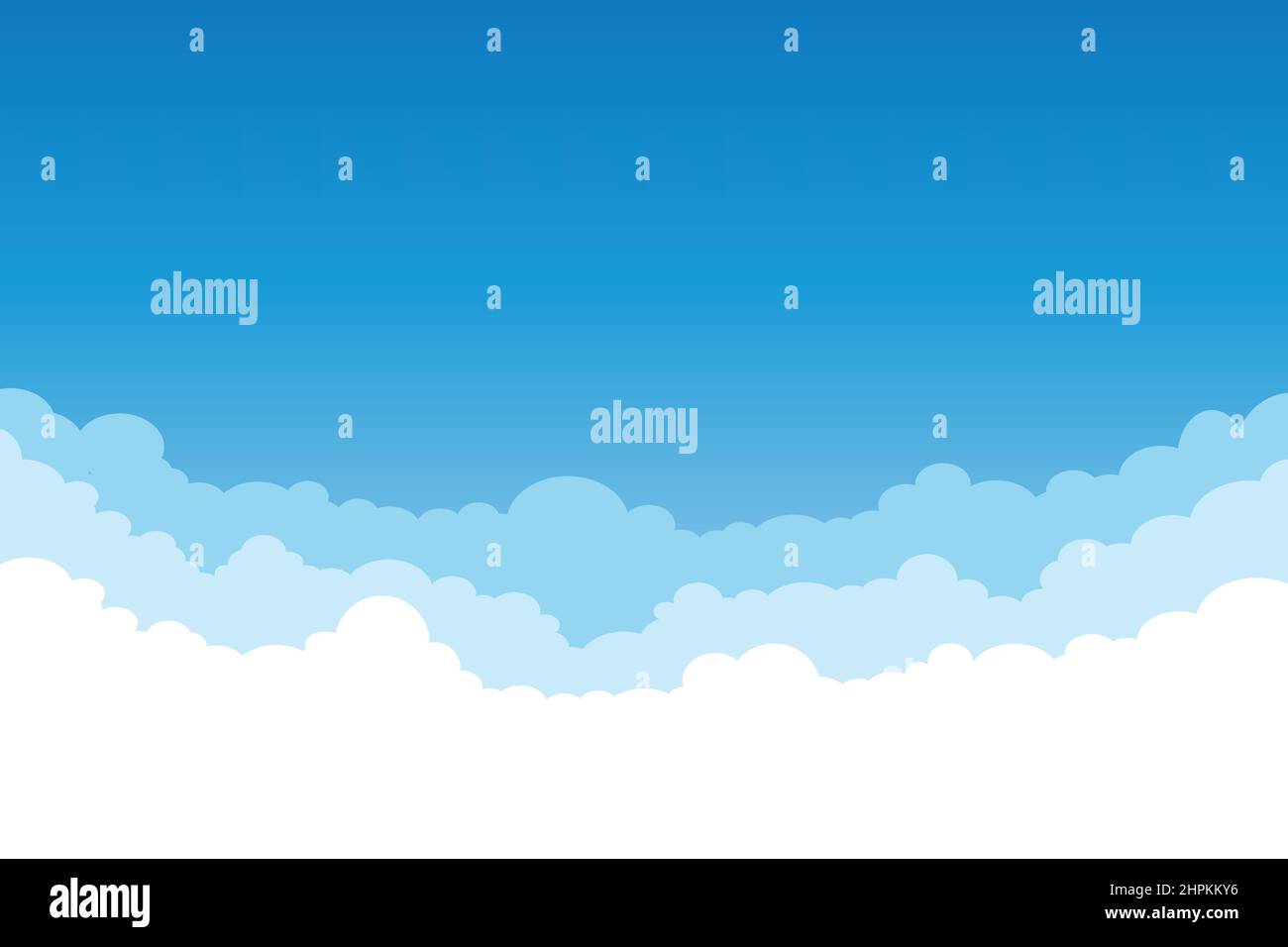 Cartoon clouds sky frame hi-res stock photography and images - Alamy