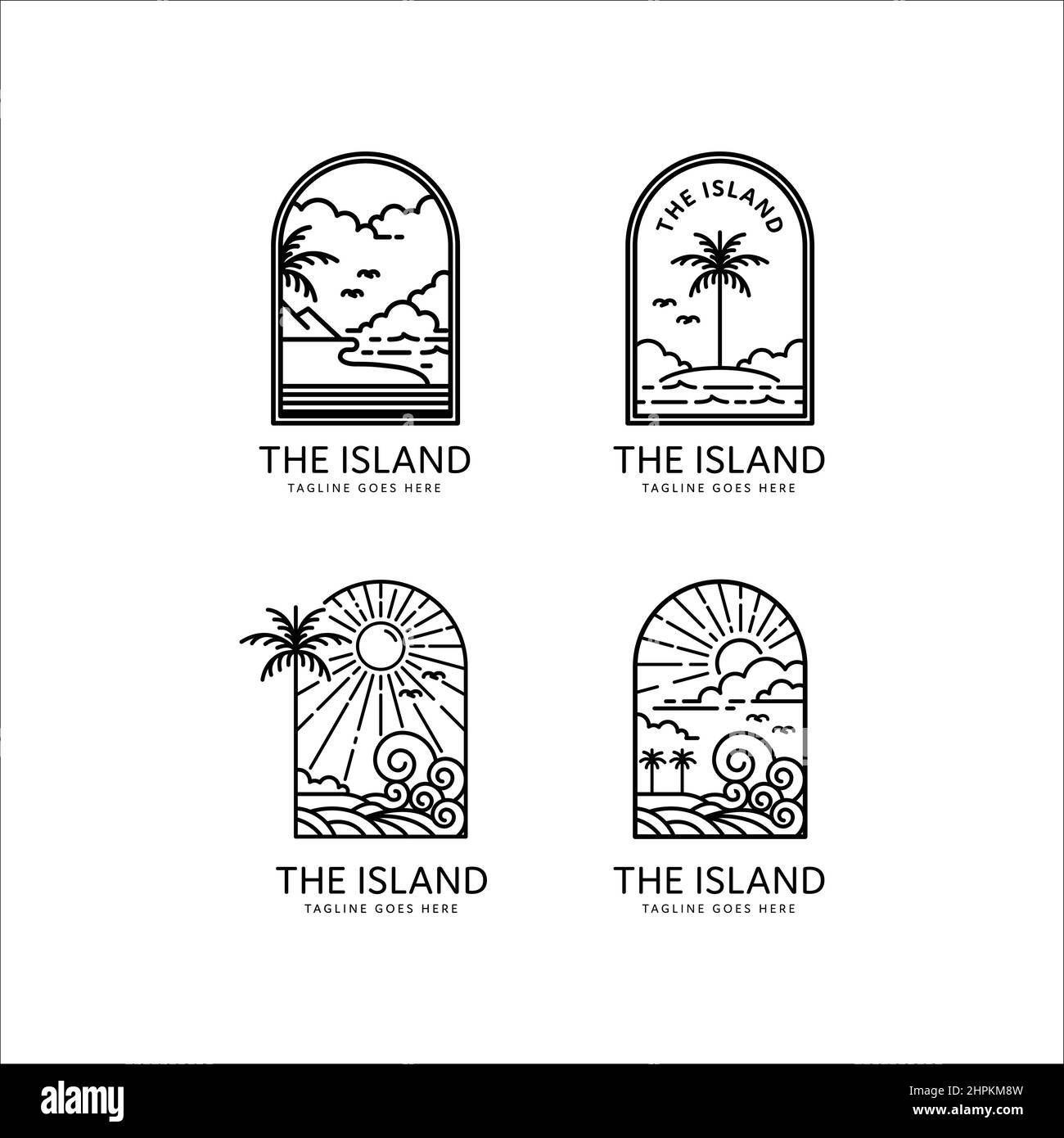 Minimal tropical beach Black and White Stock Photos & Images - Alamy