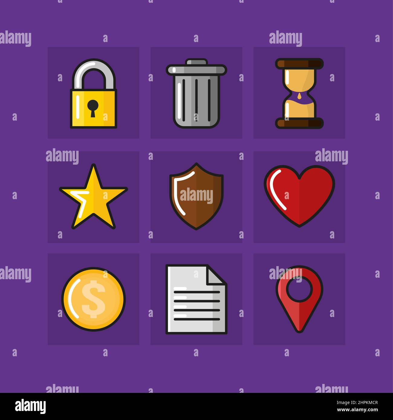 set of icons miscellaneous Stock Vector Image & Art - Alamy