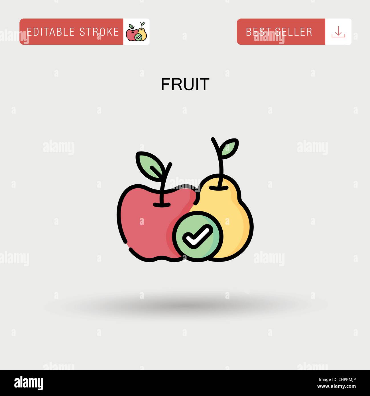 Fruit Simple vector icon Stock Vector Image & Art - Alamy