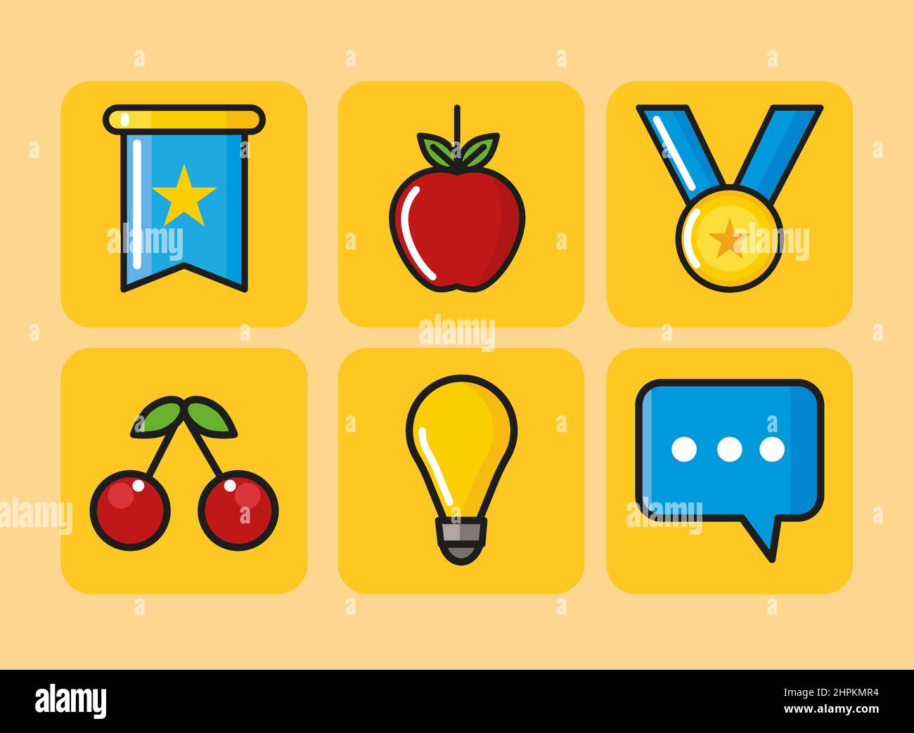 icons various stuff cartoon Stock Vector Image & Art - Alamy