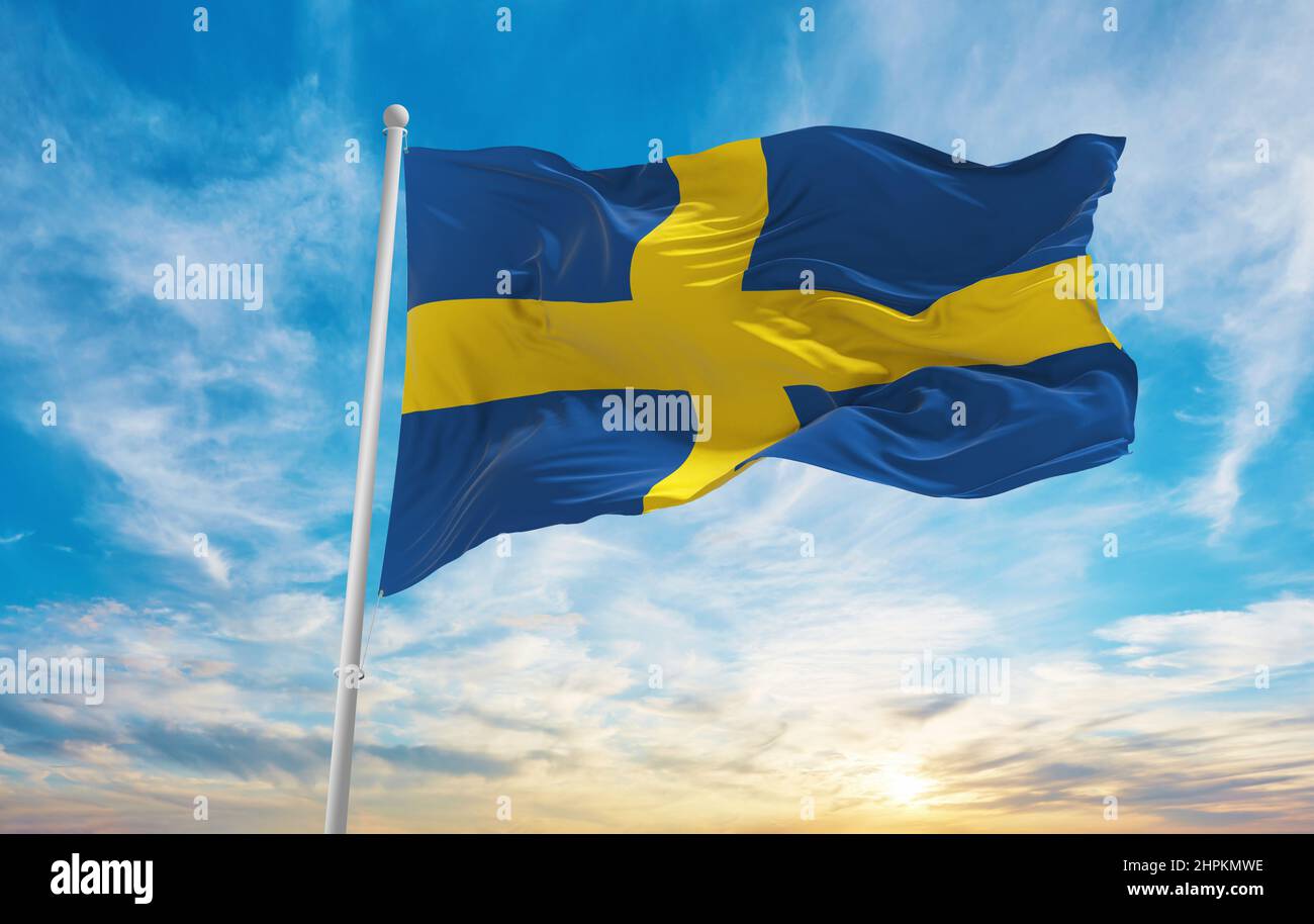 flag of Verona, Italy at cloudy sky background on sunset, panoramic ...