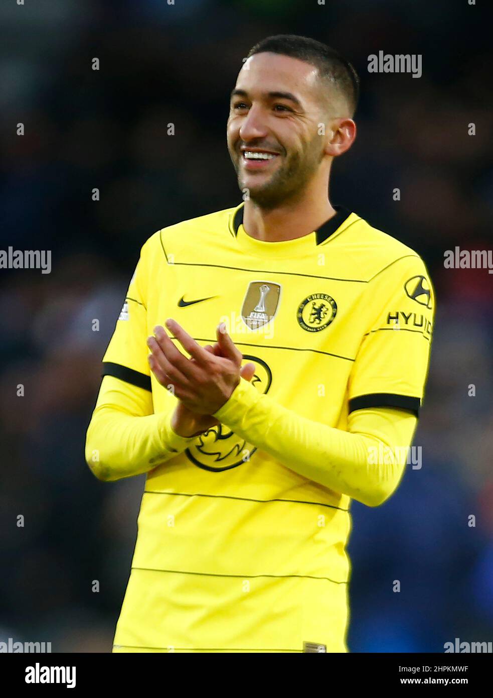 LONDON, United Kingdom, FEBRUARY 19: Chelsea's Hakim Ziyech clap the ...