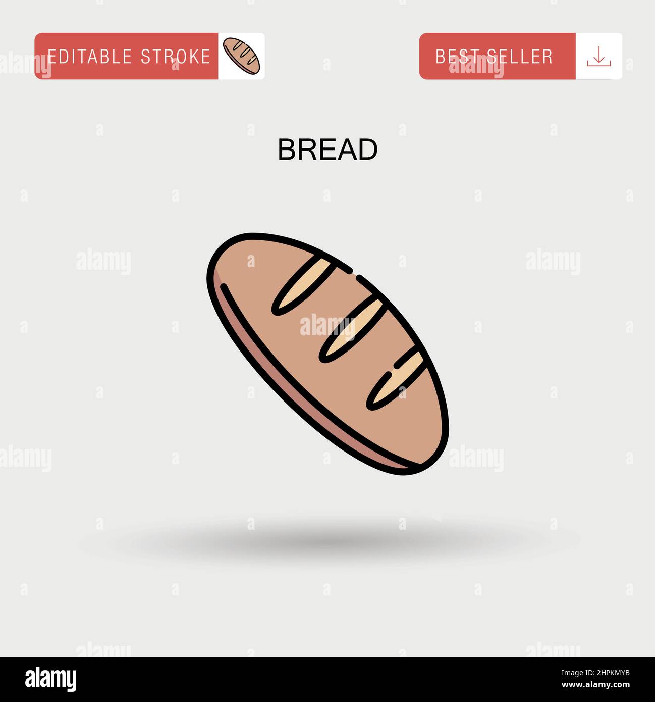 Bread Simple vector icon Stock Vector Image & Art - Alamy