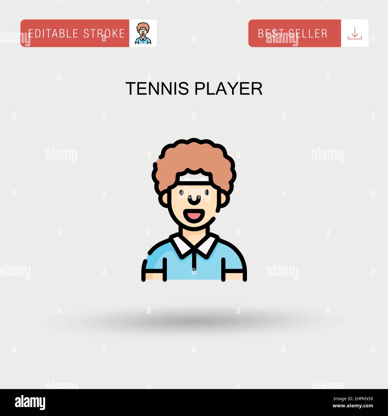 Tennis player Simple vector icon Stock Vector Image & Art - Alamy