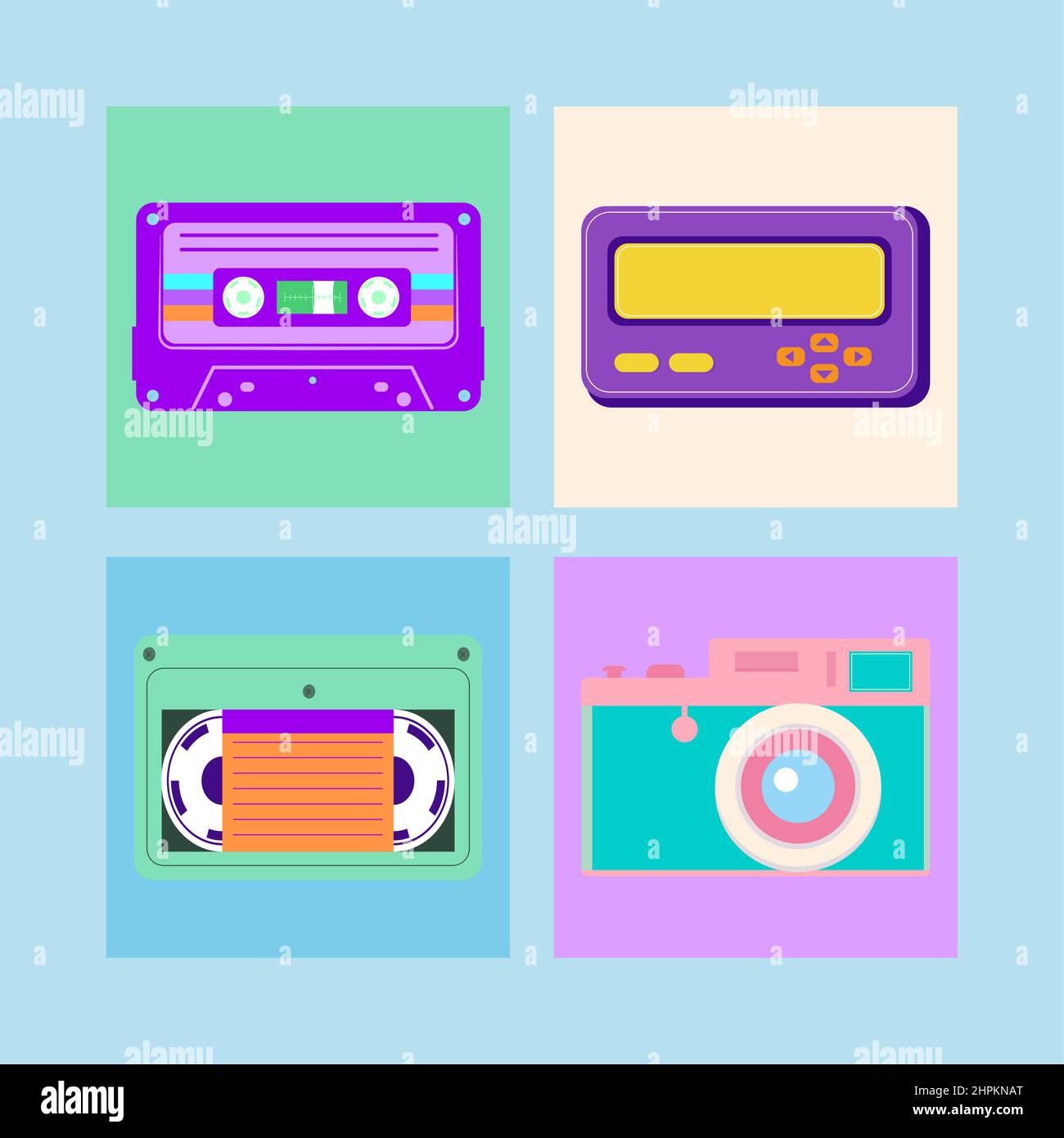 retro 90s icons Stock Vector Image & Art - Alamy