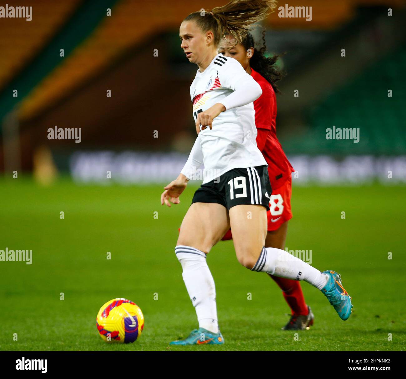 NORWICH, United Kingdom, FEBRUARY 20: Klara Buhl(Bayern Munich) of ...