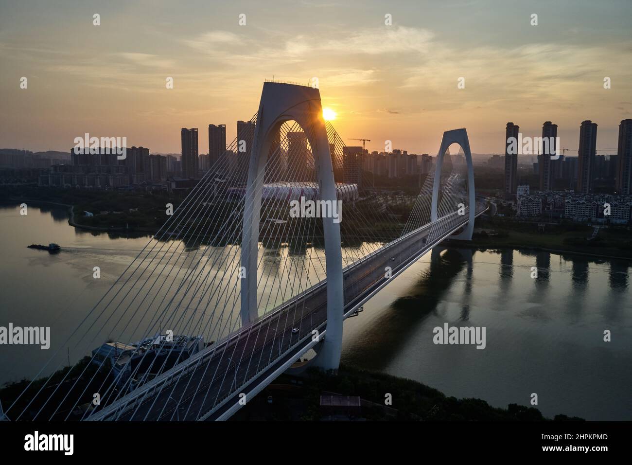 Bridge at night Stock Photo - Alamy