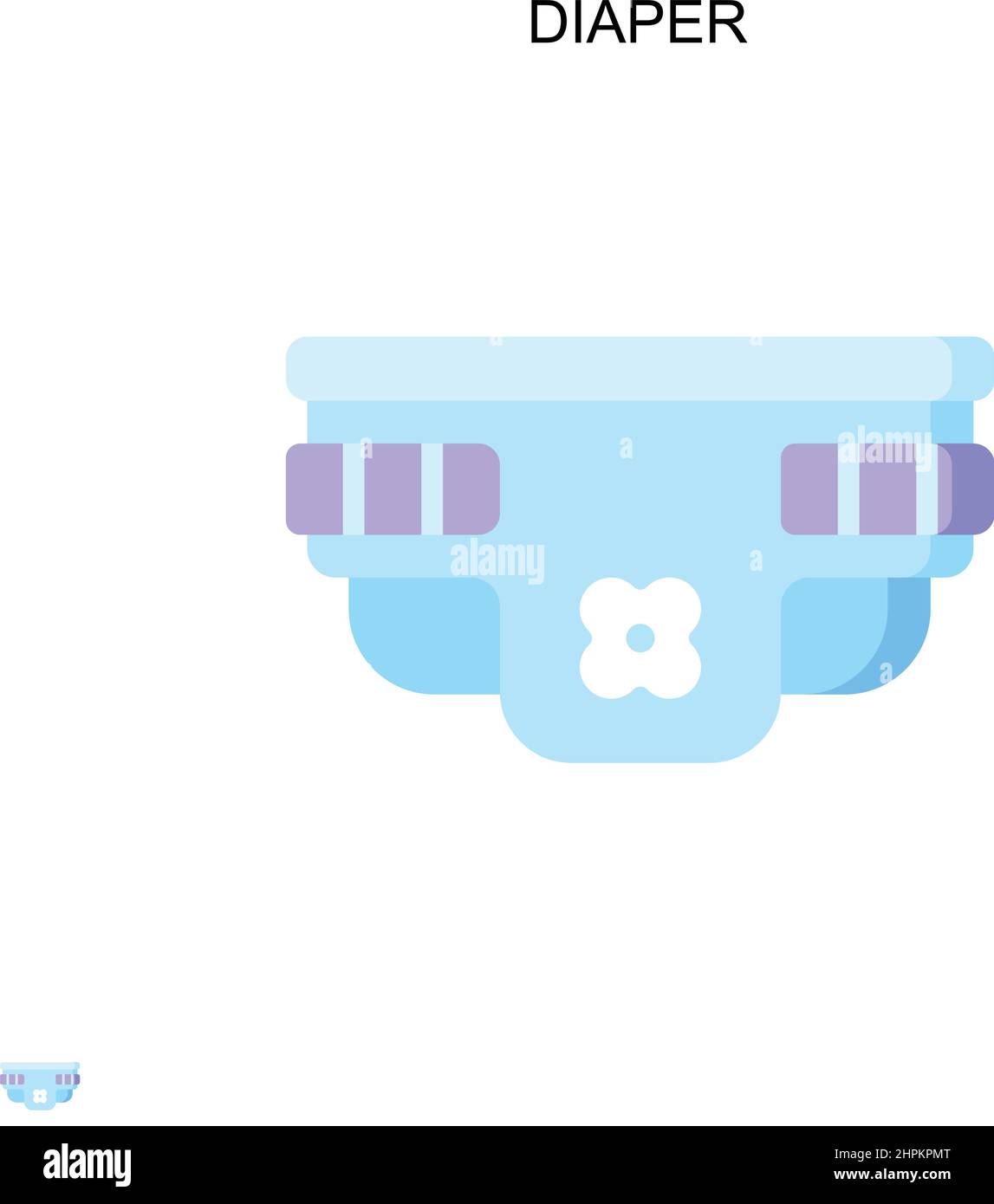 Diaper Simple vector icon. Illustration symbol design template for web ...