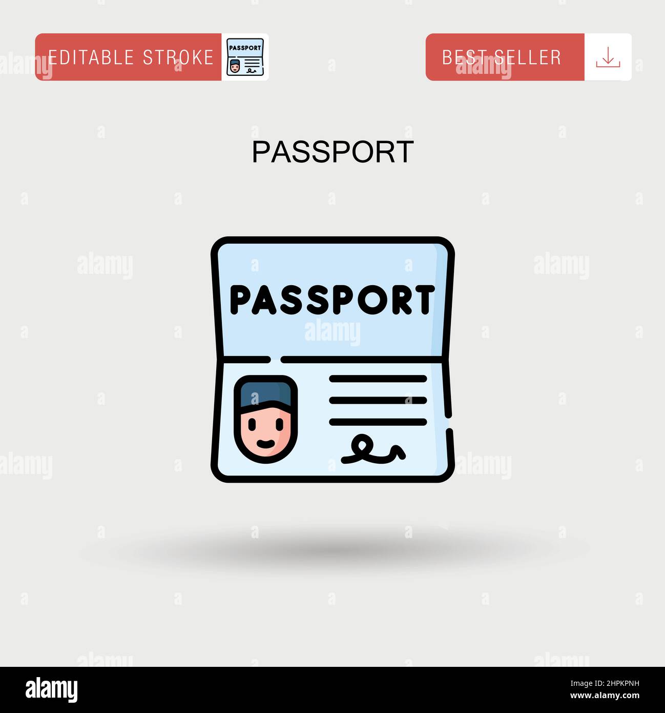 Passport control icon simple hi-res stock photography and images - Alamy