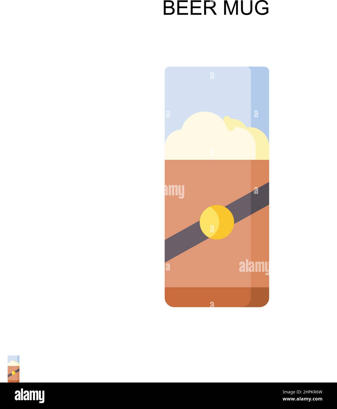 Beer mug Simple vector icon. Illustration symbol design template for ...