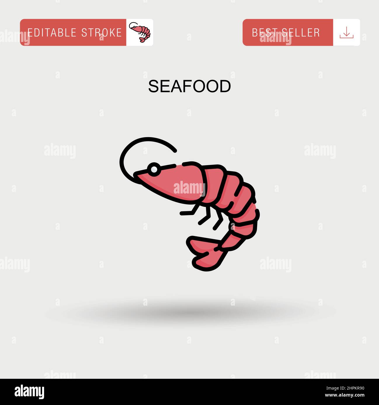 Seafood Simple vector icon Stock Vector Image & Art - Alamy