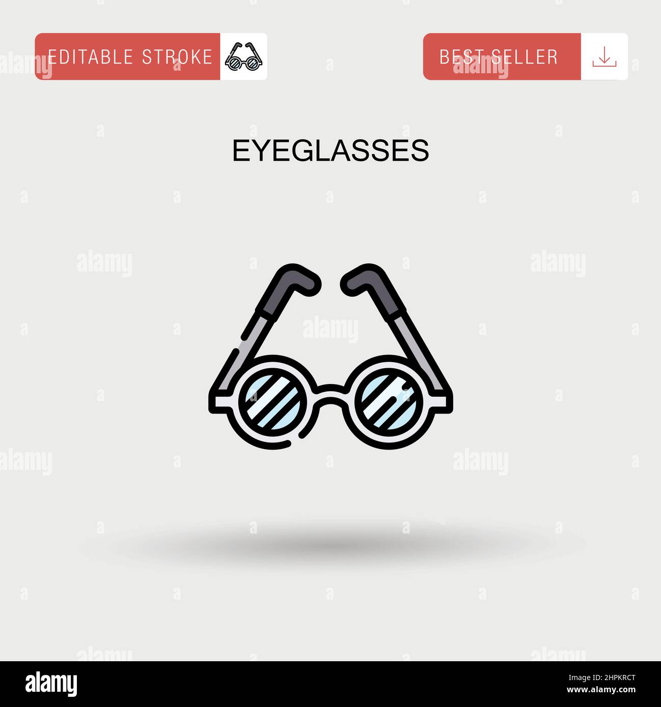 Eyeglasses Simple vector icon Stock Vector Image & Art - Alamy