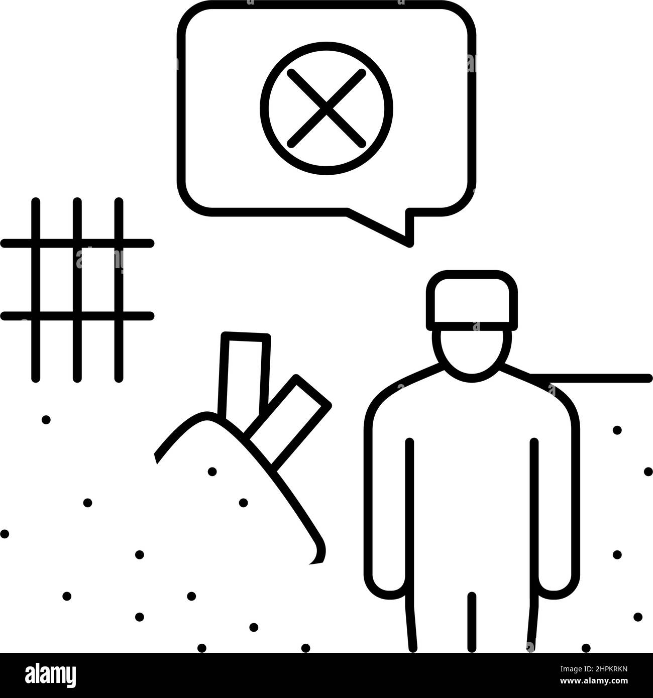 contaminated soil removal line icon vector illustration Stock Vector ...