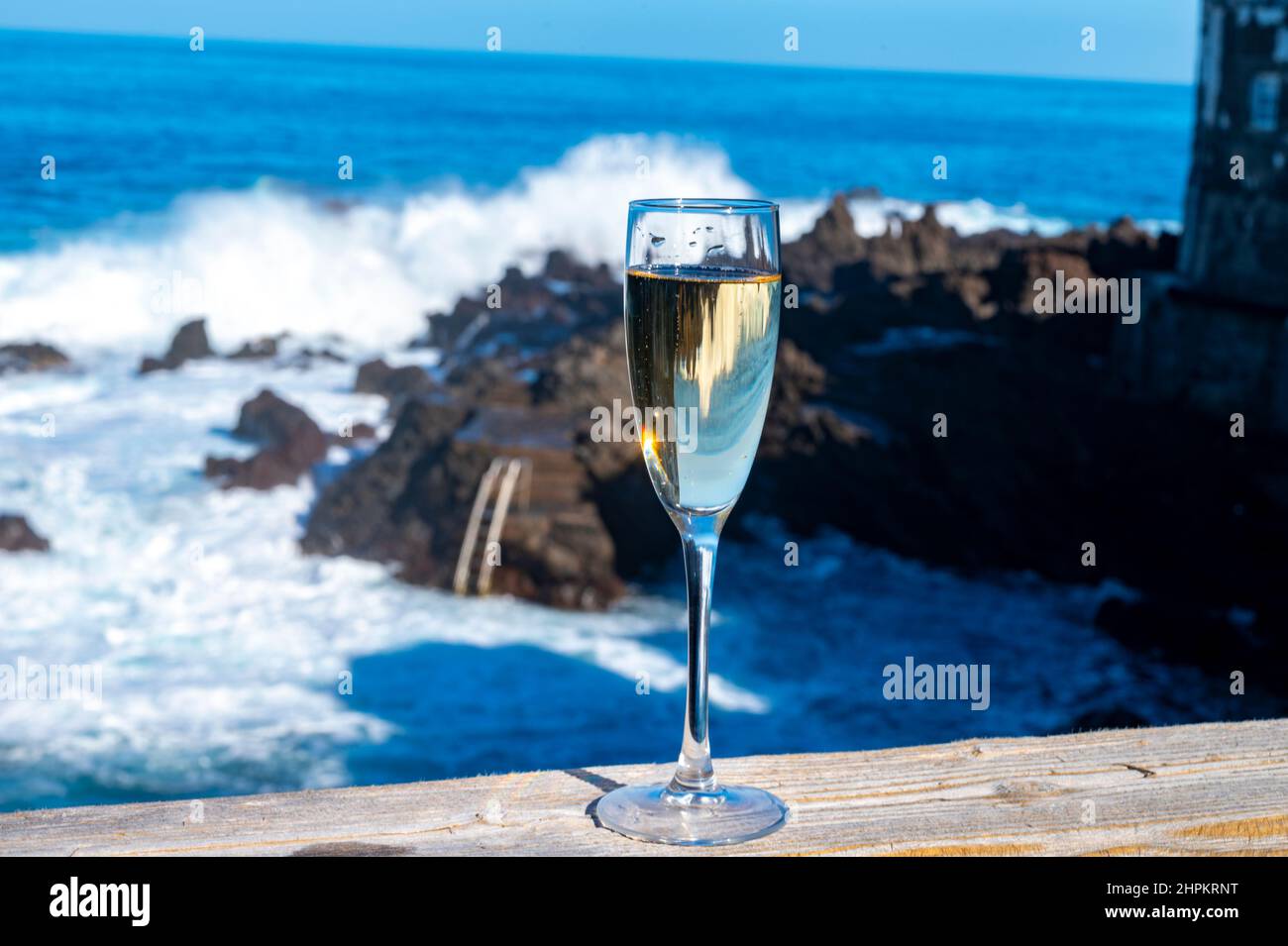 New year celebration with glasse of champagne or Spanish cava sparkling ...