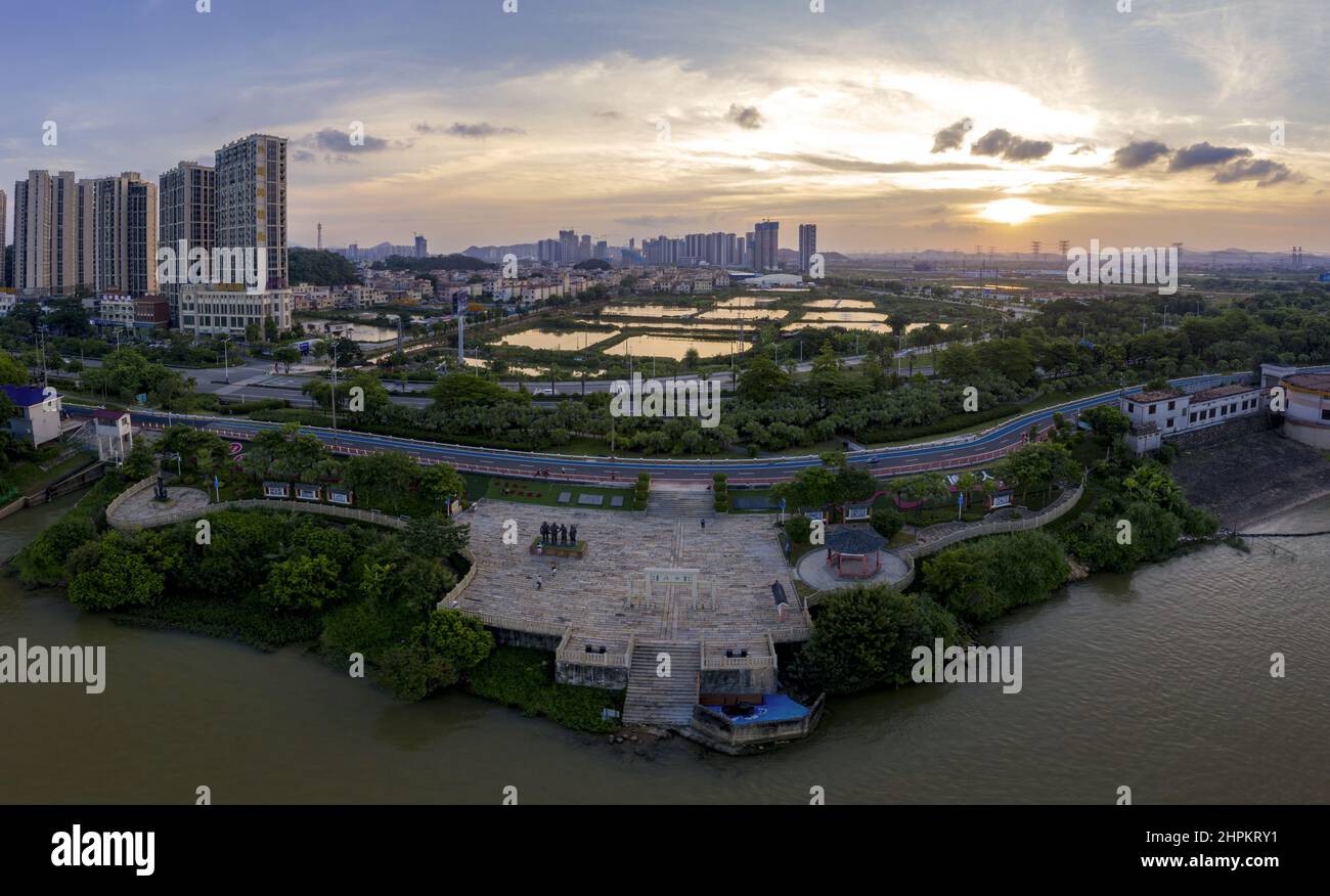 Jiangmen Zhou Jun memorial park pier red base Stock Photo - Alamy