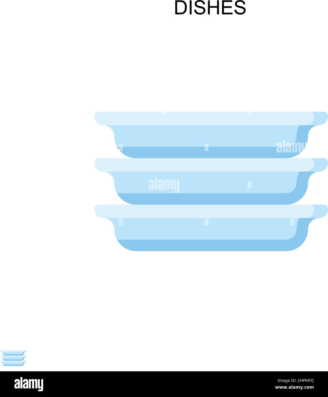 Dishes Simple vector icon. Illustration symbol design template for web ...
