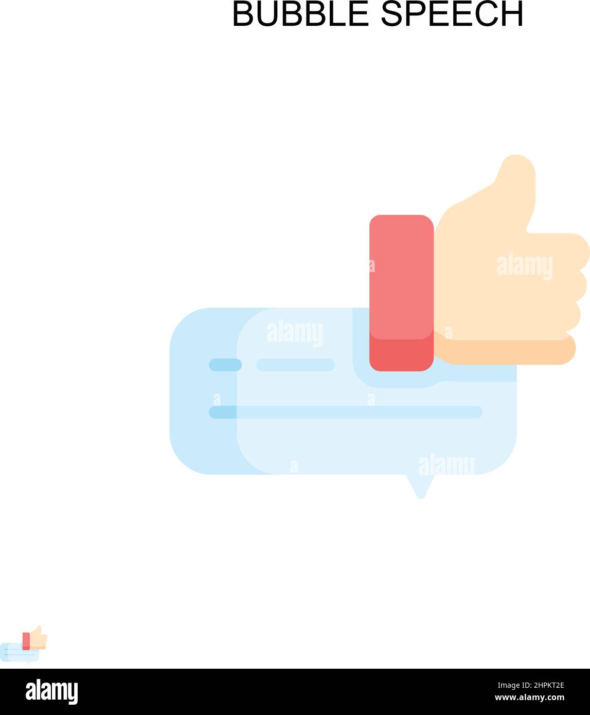 Bubble speech Simple vector icon. Illustration symbol design template ...