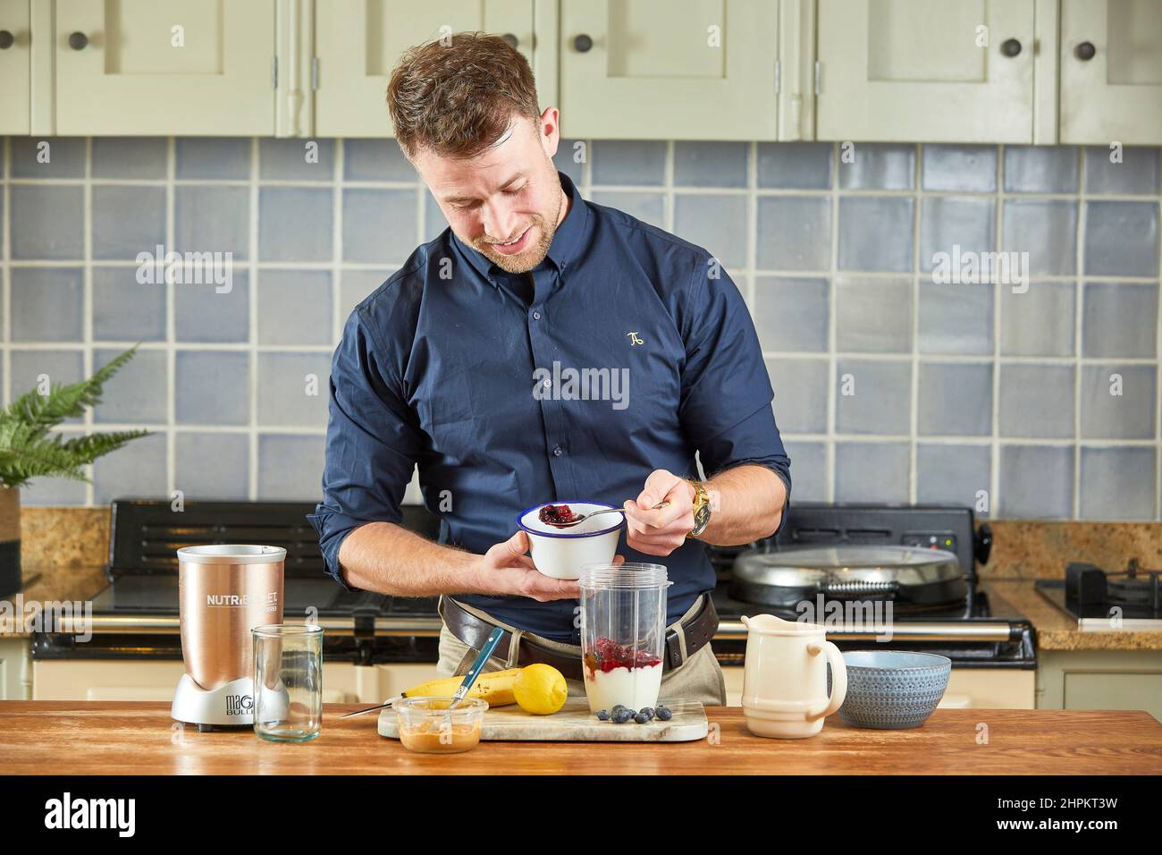 Kitchen cookery with male and female models. Creating recipes and ...