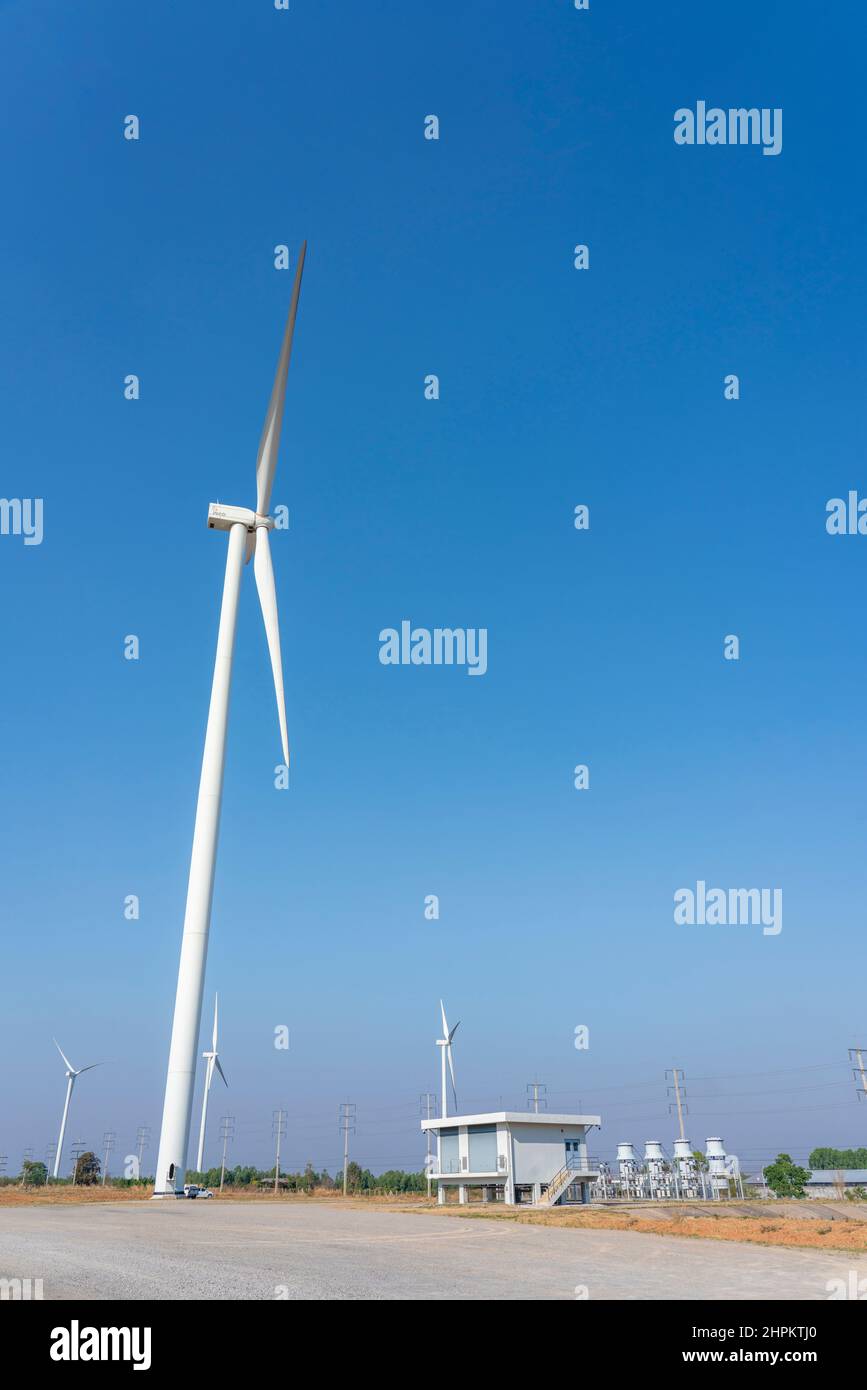 Wind turbines farm, renewable energy,Huai Bong Wind Farm Dan Khun Thot ...