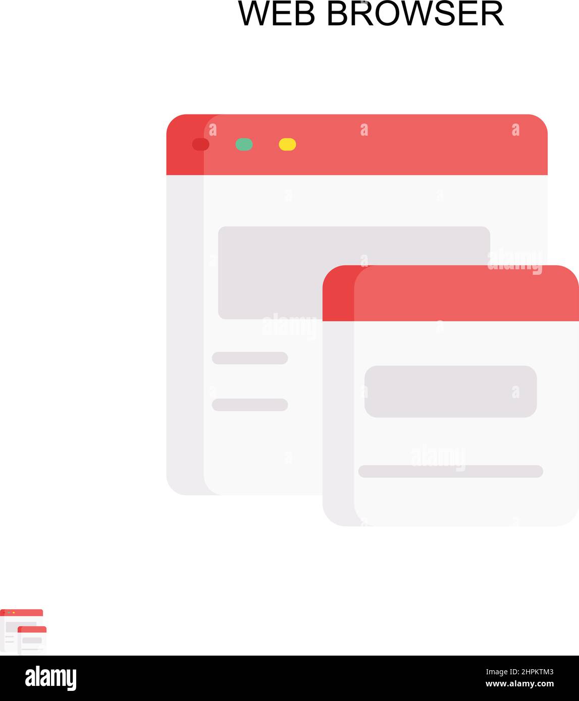 Web browser Simple vector icon. Illustration symbol design template for web mobile UI element ...