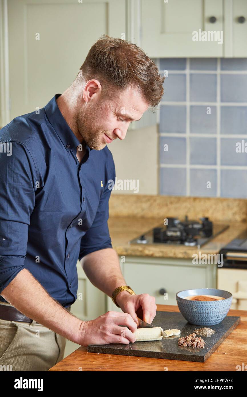 Kitchen cookery with male and female models. Creating recipes and ...