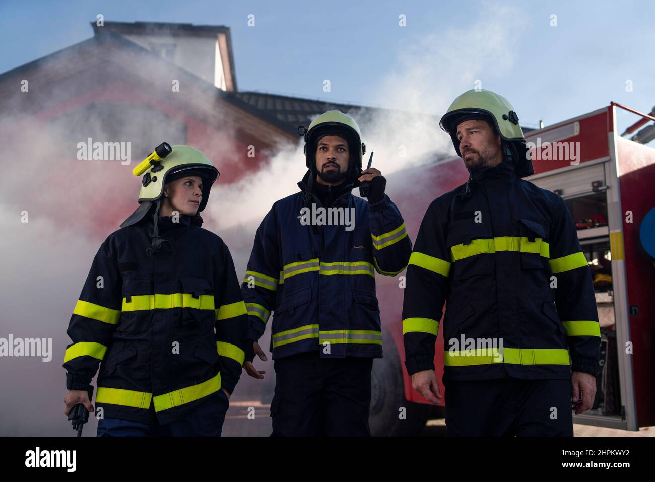 Fire station with truck hi-res stock photography and images - Alamy