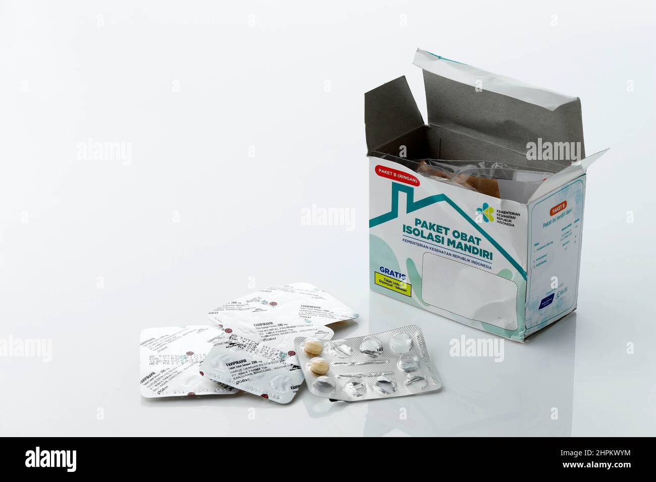 Bandung, Indonesia, February 10, 2022 : Drugs Package for Covid-19 ...