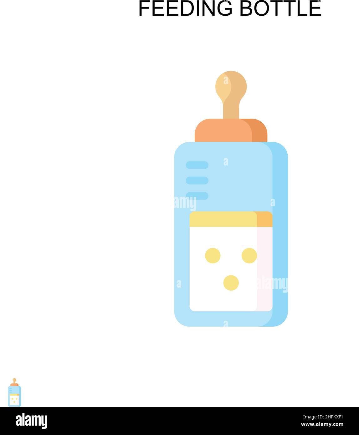 Feeding bottle Simple vector icon. Illustration symbol design template ...
