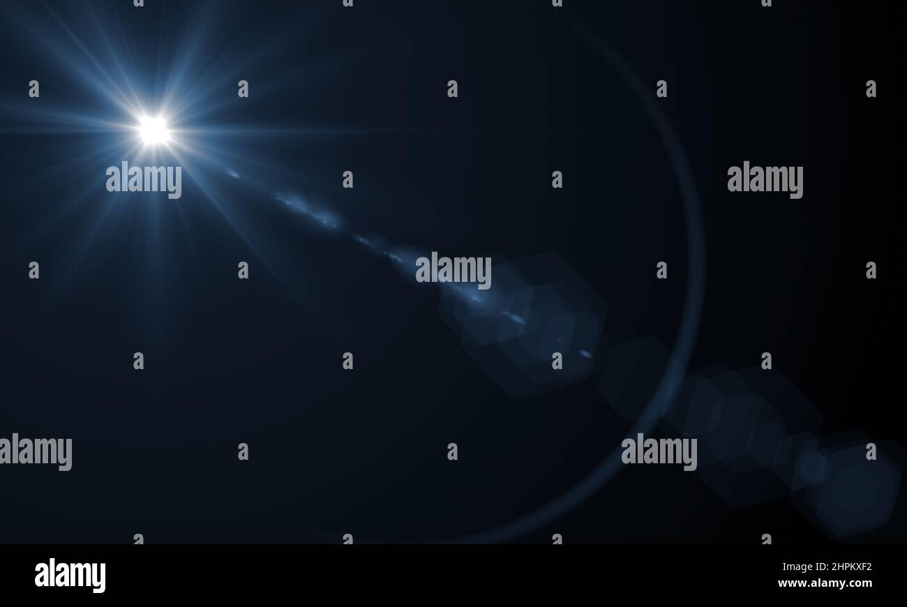 Lens Flare light over background. Easy to add overlay or screen filter ...