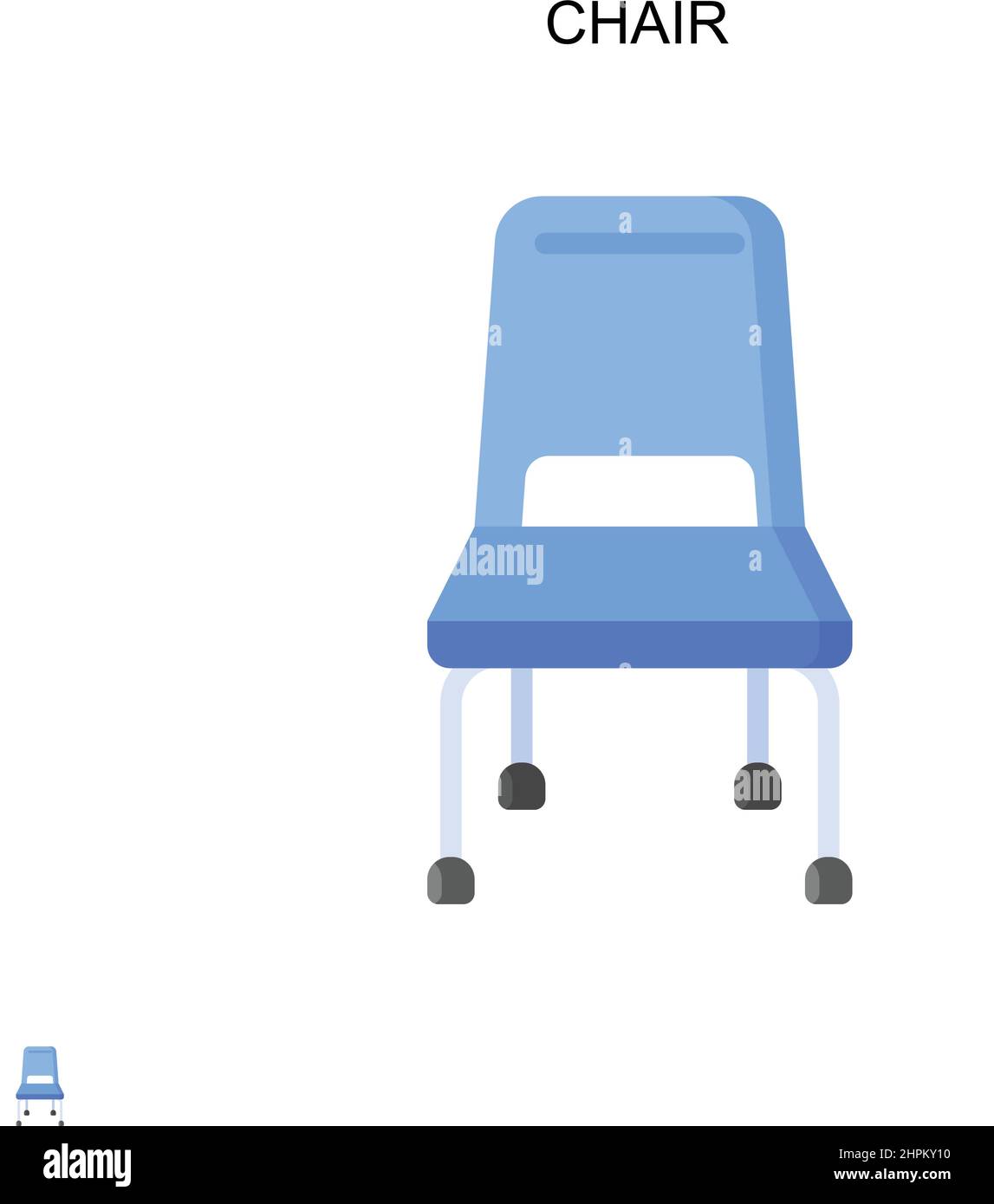 Chair Simple vector icon. Illustration symbol design template for web ...