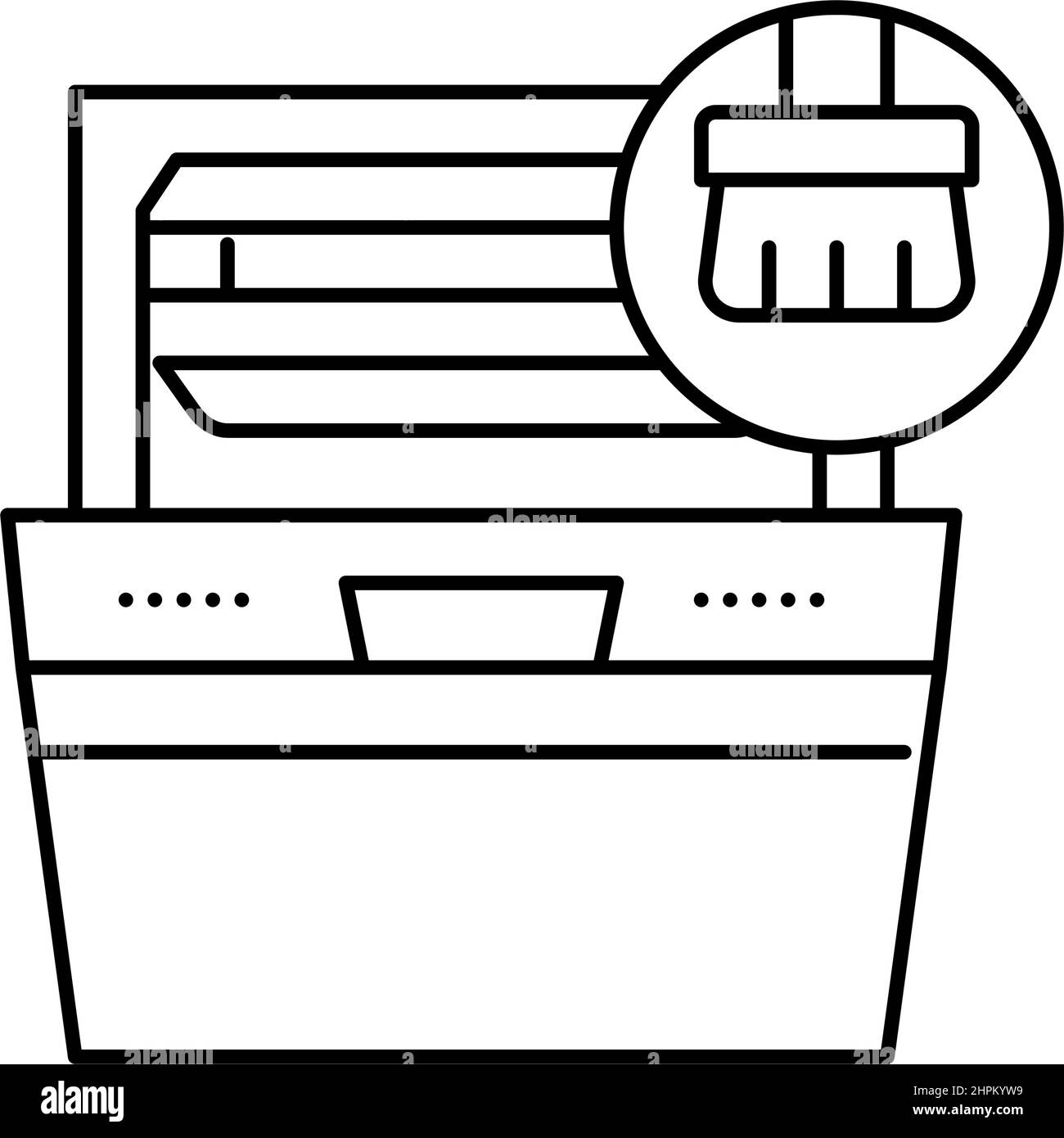 House builders vector line Cut Out Stock Images & Pictures - Alamy