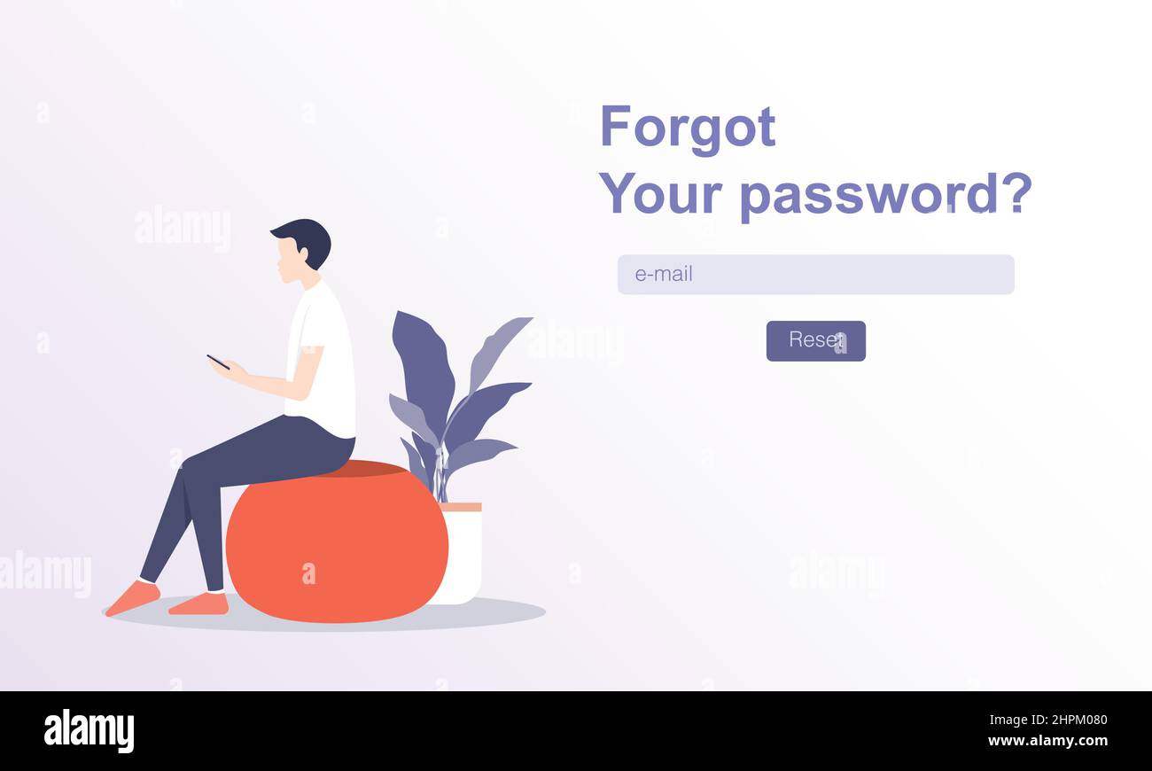 Forgot password. Vector design template for web banner Stock Vector ...