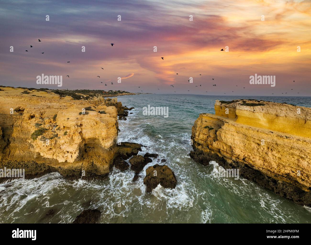 Portugal beach atlantic ocean sunset hi-res stock photography and ...