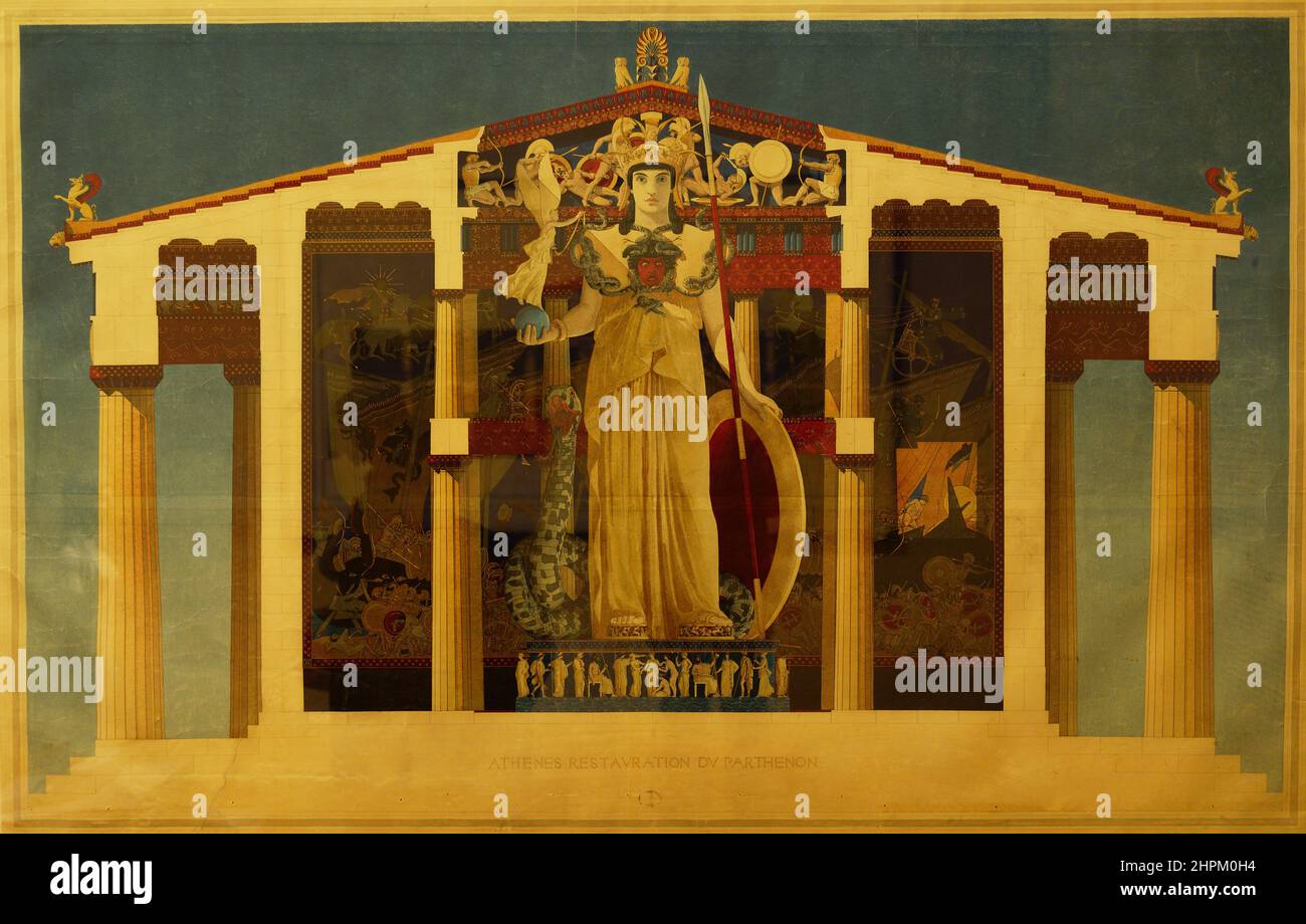 Athena statue louvre hi-res stock photography and images - Alamy