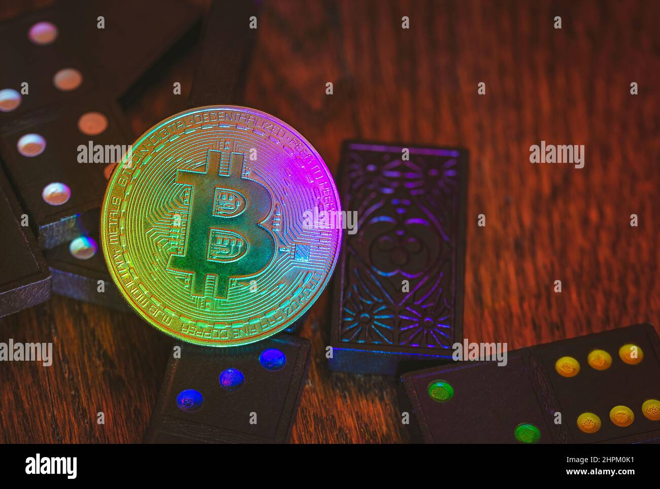 Bitcoin coin on a CD - DVD, background for design Stock Photo - Alamy
