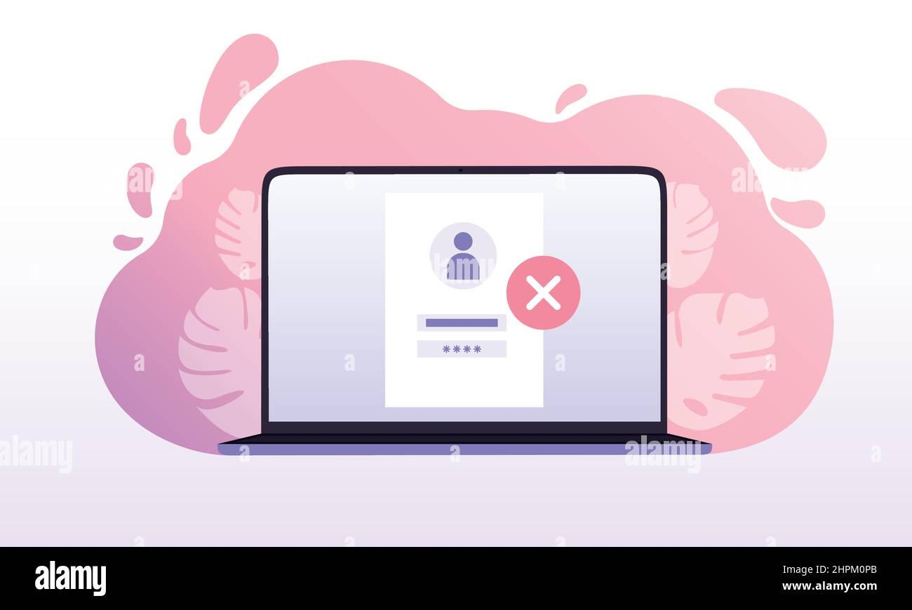 Account access. Vector illustration in flat design Stock Vector Image ...