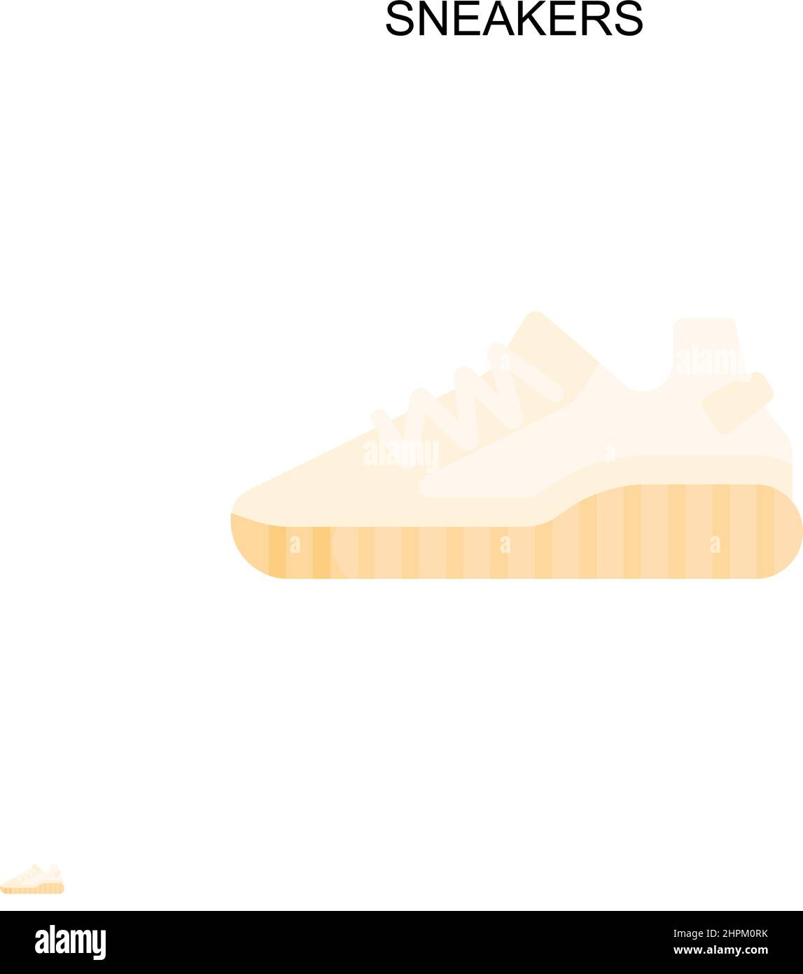Sneakers Simple vector icon. Illustration symbol design template for ...