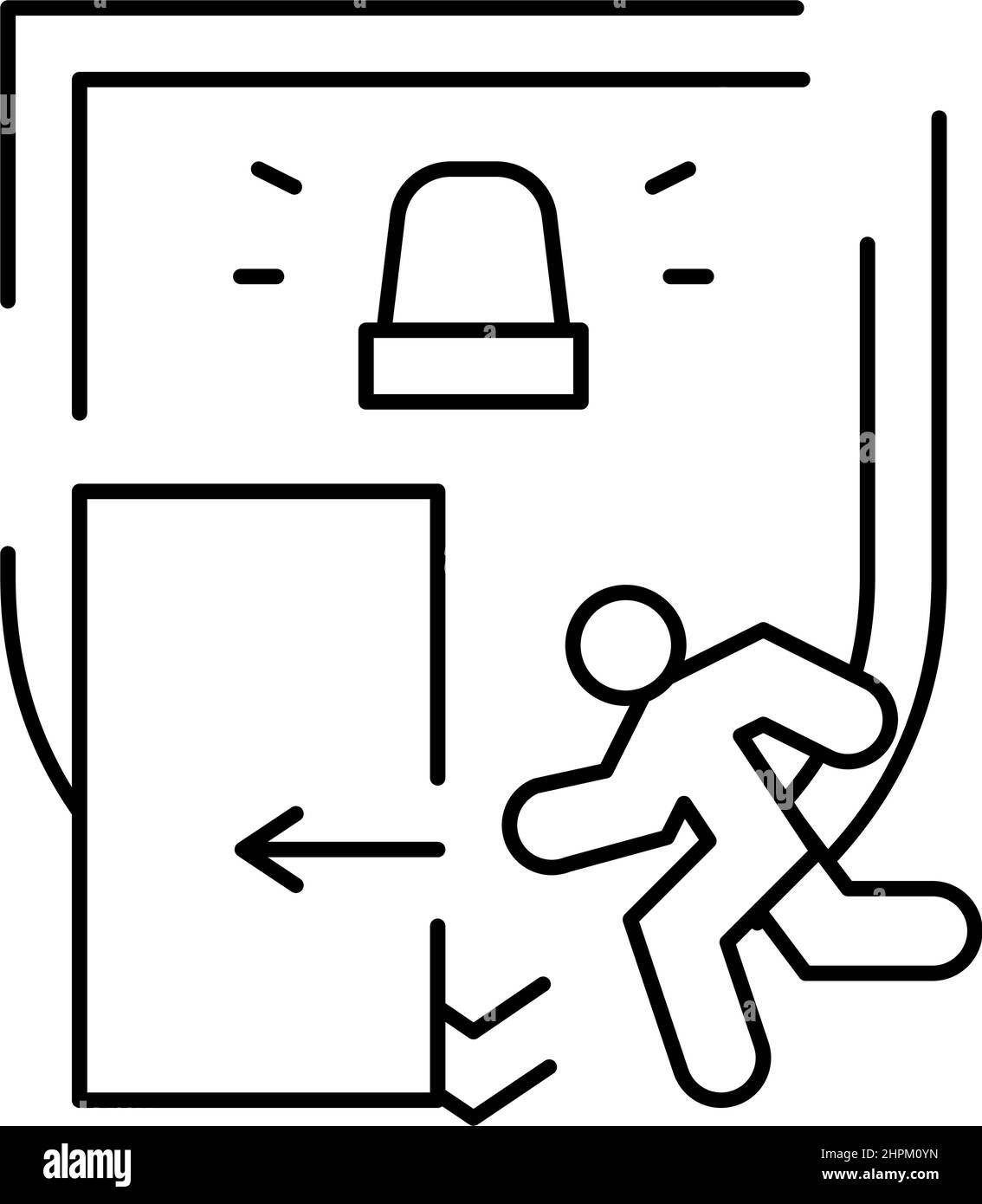 emergency preparedness line icon vector illustration Stock Vector Image ...