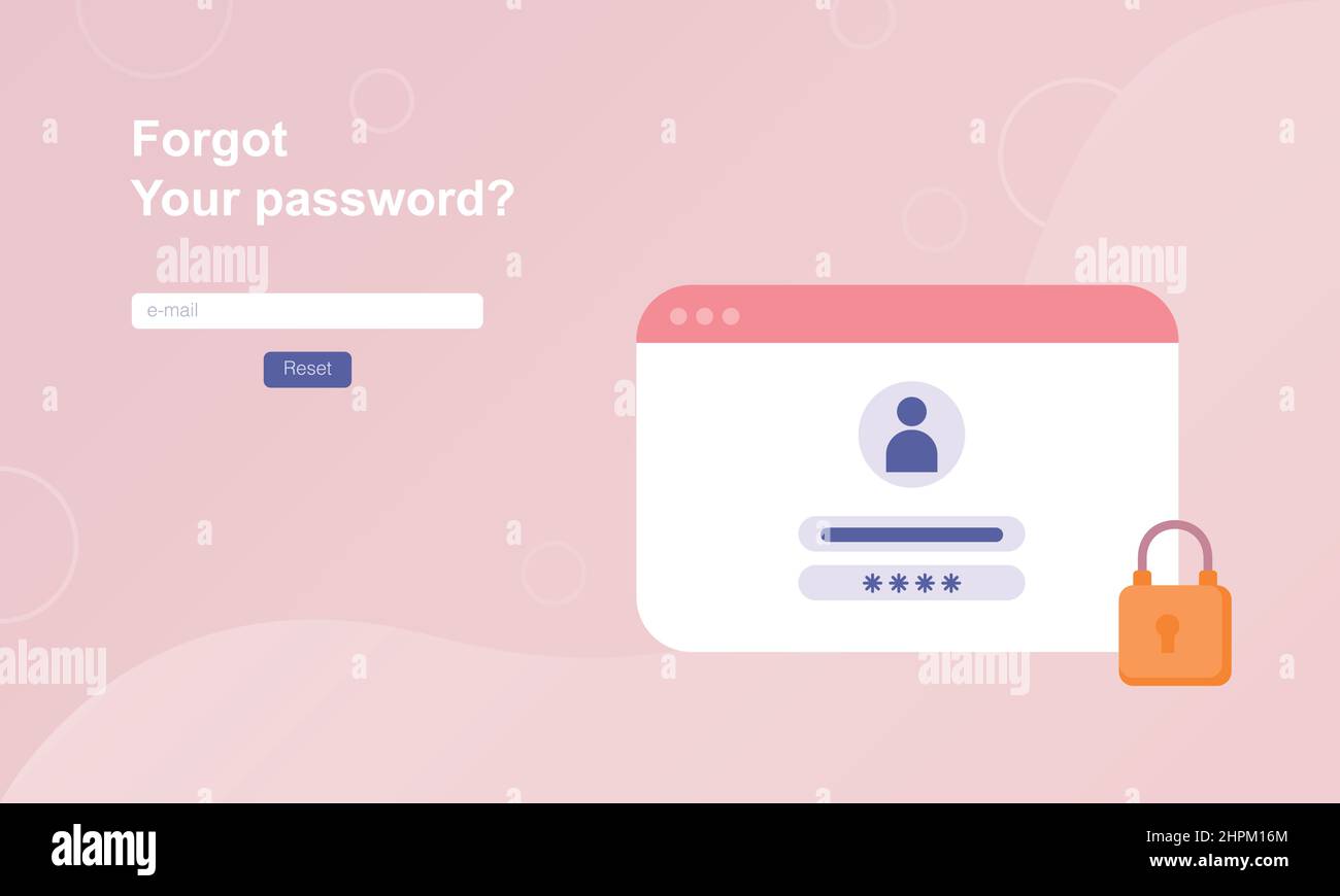 Account protection. Vector concept in flat design Stock Vector Image ...