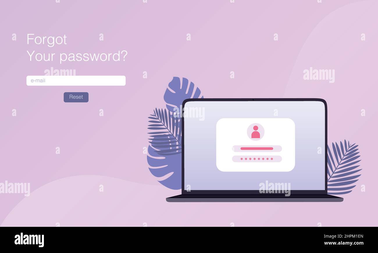 Forgot password. Vector concept in flat design Stock Vector Image & Art ...
